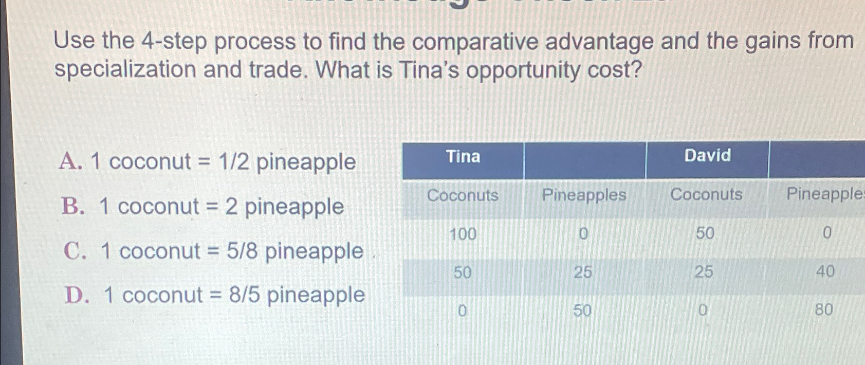 Solved Use the 4-step process to find the comparative | Chegg.com