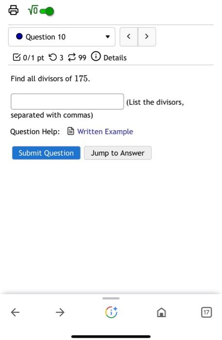Solved Find all divisors of 6 . (List the divisors, | Chegg.com