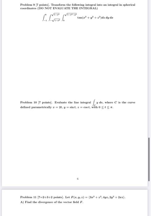 Solved Problem 9 [ 7 points]. Transform the following | Chegg.com