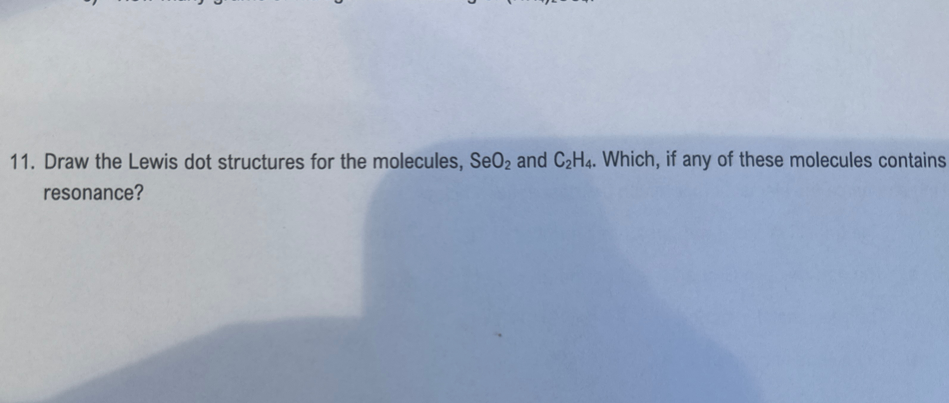Solved Draw the Lewis dot structures for the molecules, SeO2 | Chegg.com