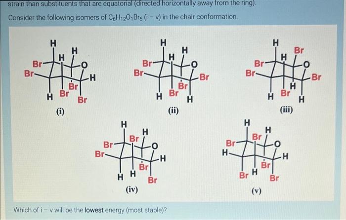 Solved For chair conformers, substituents that are directed | Chegg.com