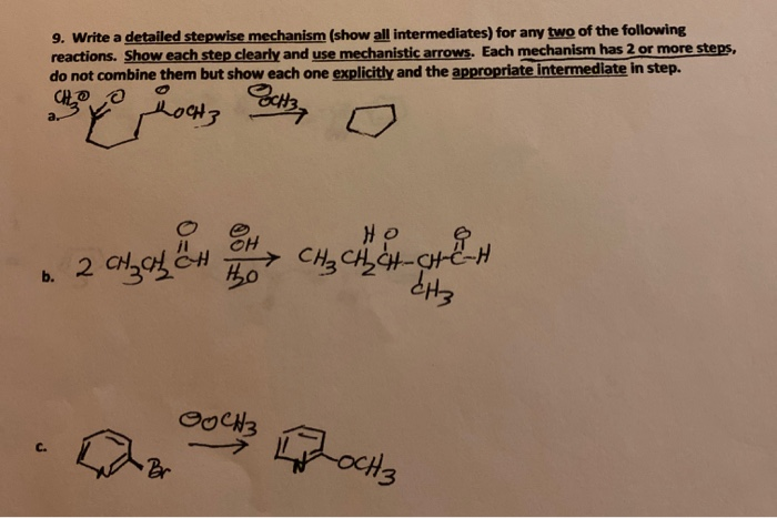 Solved Write a detailed stepwise mechanism (show all | Chegg.com