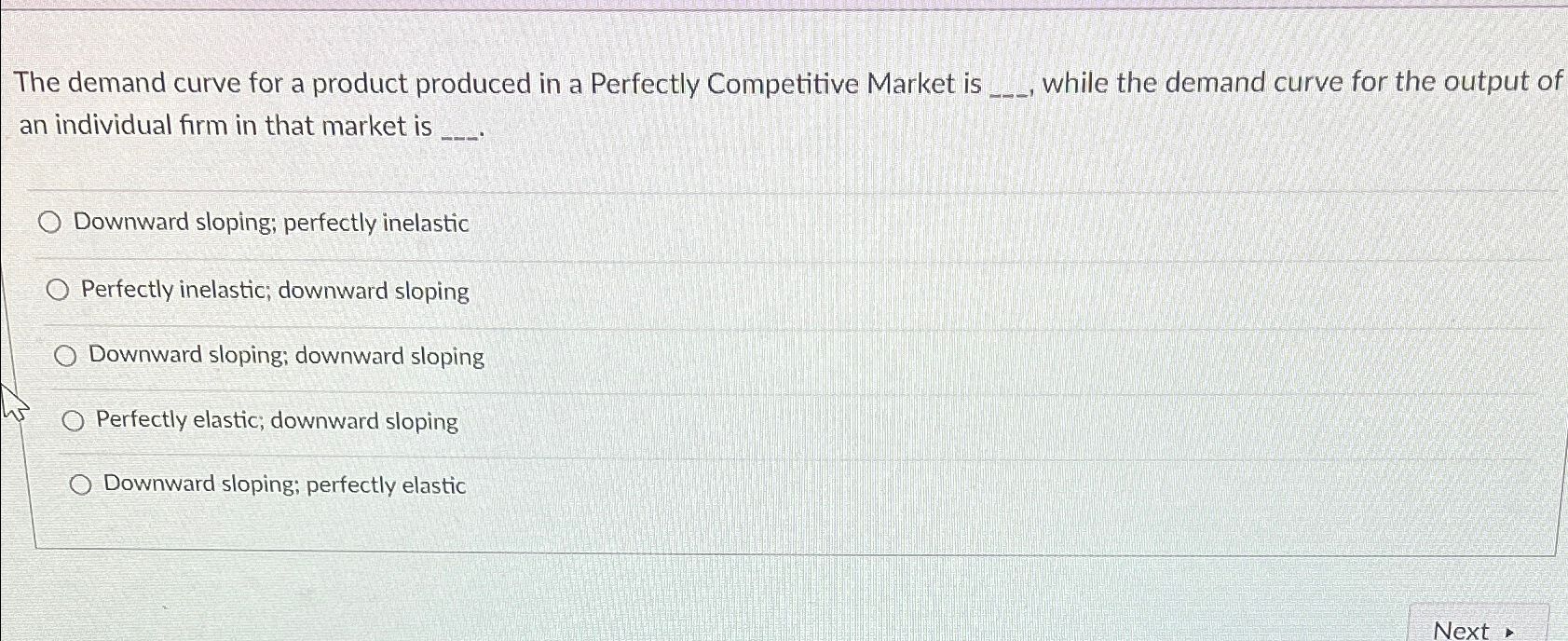 Solved The demand curve for a product produced in a | Chegg.com