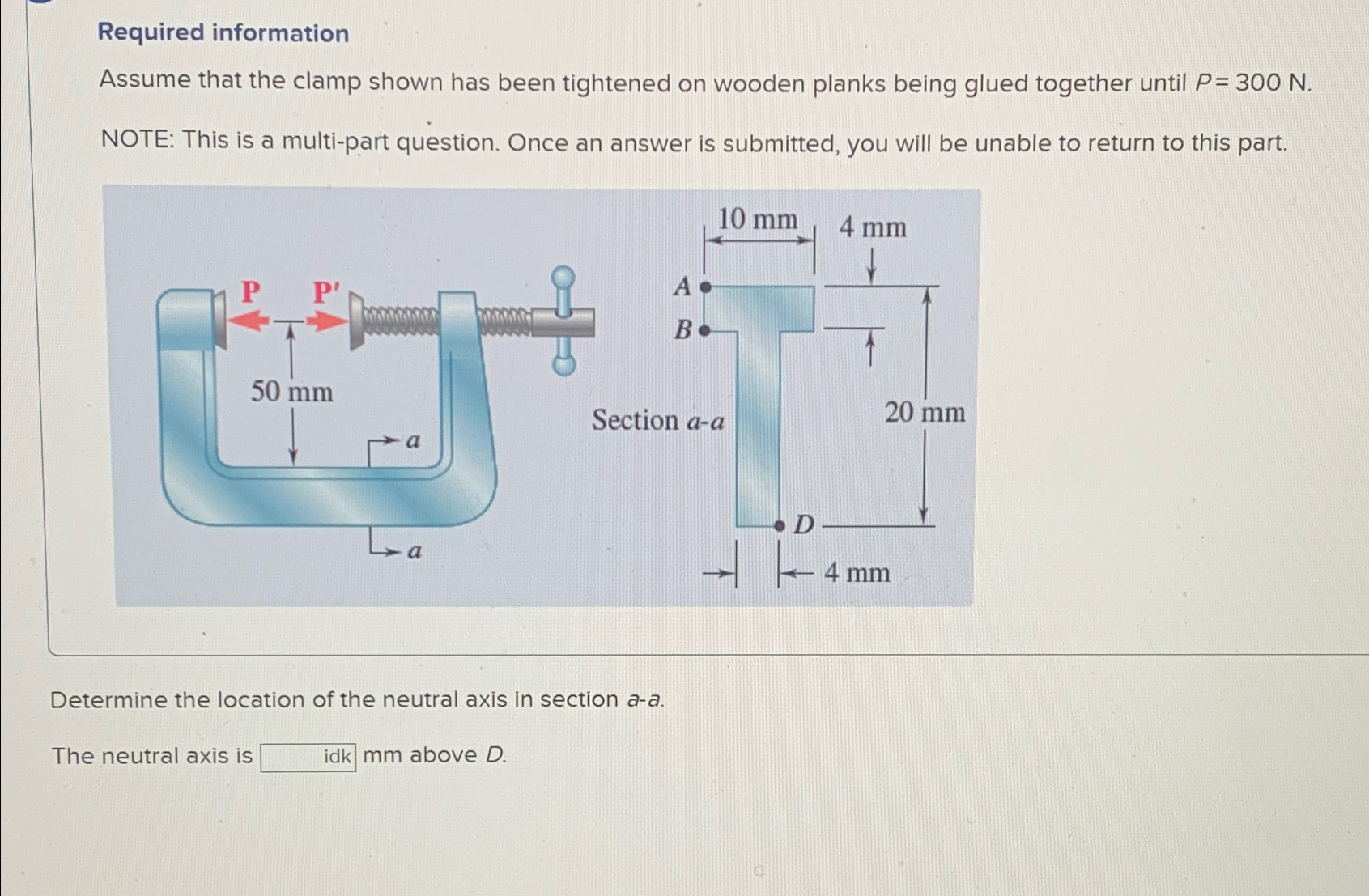 Solved Required informationAssume that the clamp shown has | Chegg.com