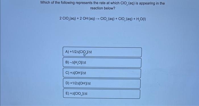 Solved Which of the following represents the rate at which | Chegg.com Solved Which of the following represents the rate at which | Chegg.com