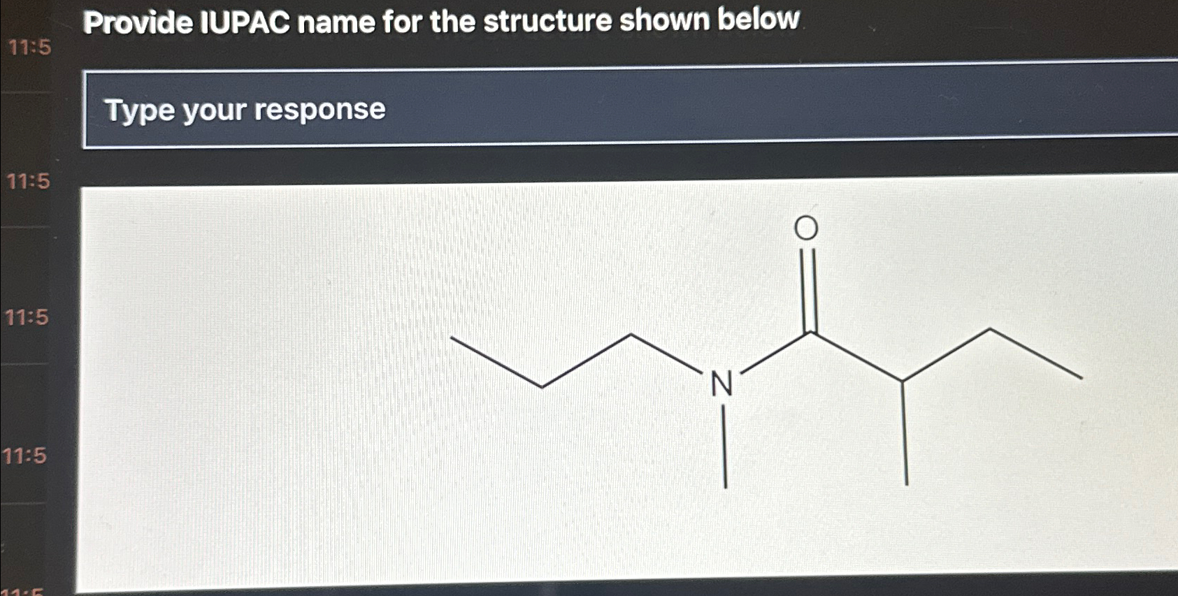 Solved Provide IUPAC name for the structure shown below.Type | Chegg.com