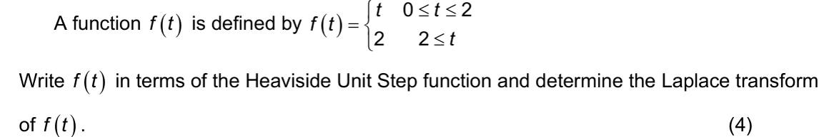 Solved A function f(t) ﻿is defined by | Chegg.com