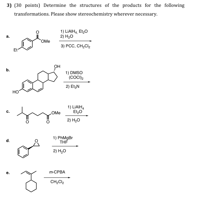 Solved (30 ﻿points) ﻿Determine the structures of the | Chegg.com