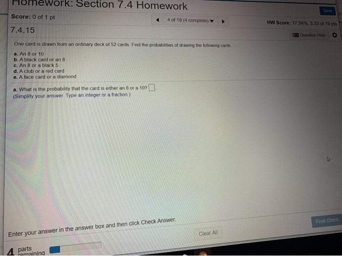 Solved Homework Section 7 4 Homework Score 0 Of 1 Pt 4 Of