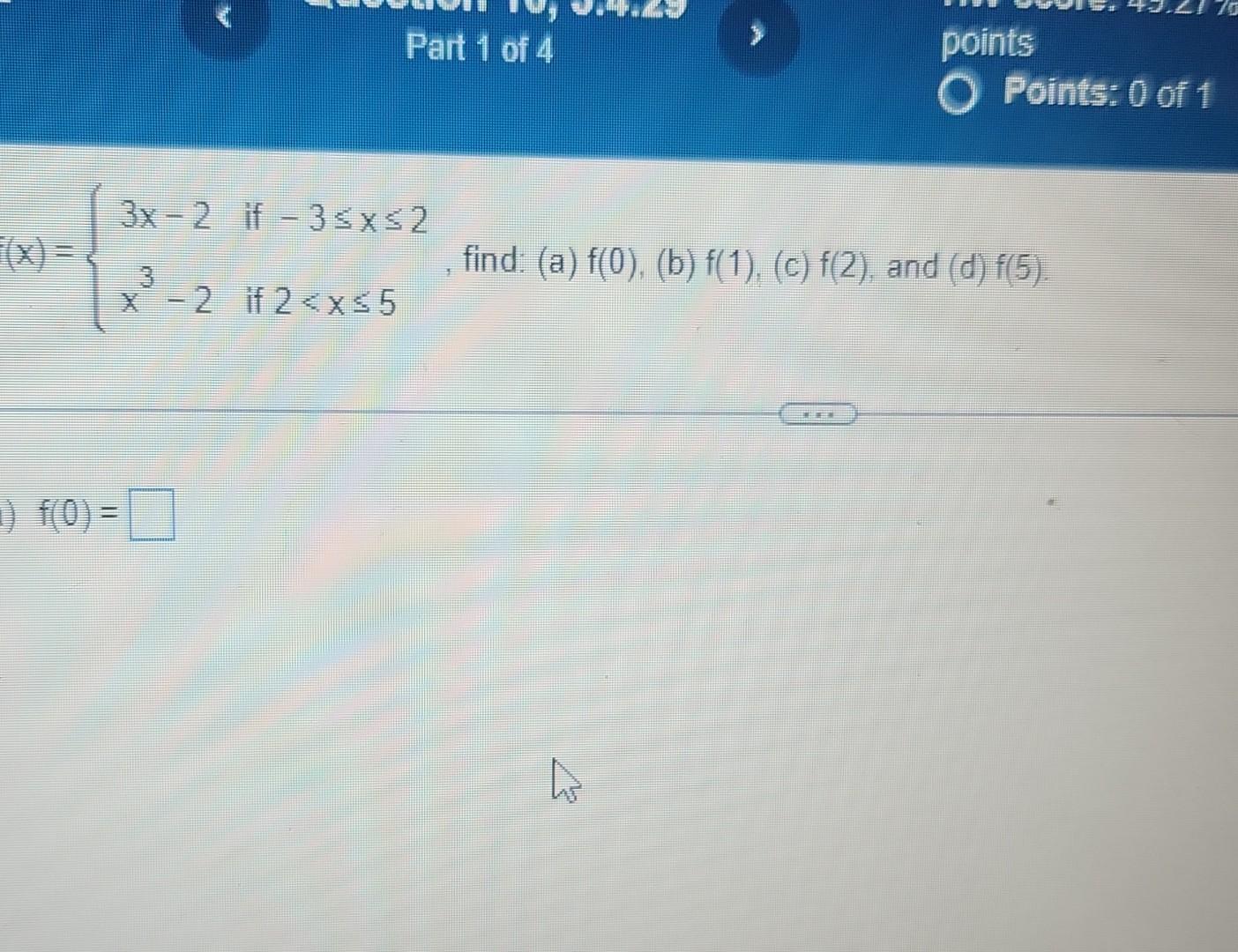 Solved (x)={3x−2x3−2 if −3≤x≤2 if 2 | Chegg.com