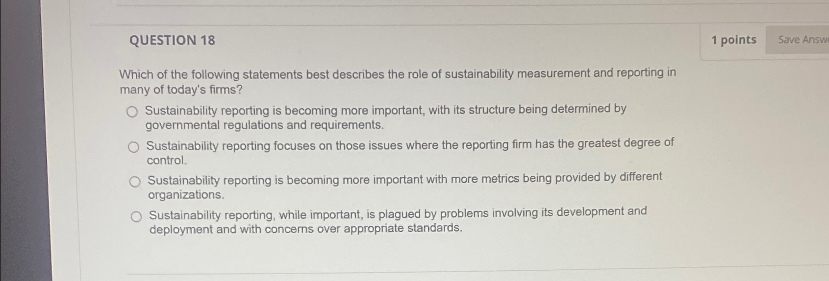 Solved QUESTION 181 ﻿pointsWhich of the following statements | Chegg.com