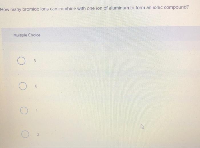 Solved How many bromide ions can combine with one ion of | Chegg.com