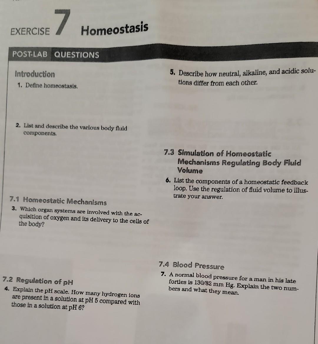Solved 1 EXERCISE POST-LAB QUESTIONS Introduction 1. Define | Chegg.com