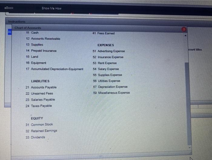 Solved eBook Show Me How Adjusting entry for accrued fees | Chegg.com
