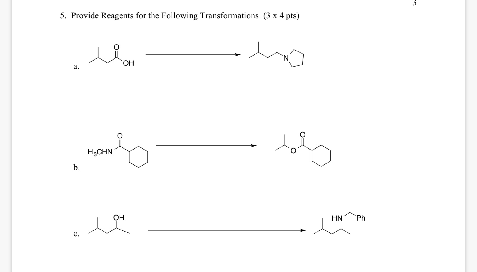 Solved Provide Reagents for the Following Transformations | Chegg.com