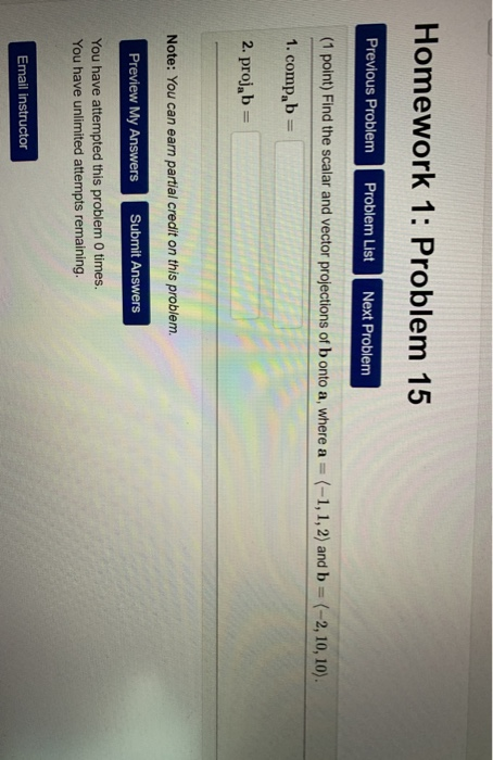 Solved Homework 1: Problem 15 Previous Problem Problem List | Chegg.com