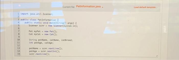 Solved The base class Pet has protected fieids petName, and | Chegg.com