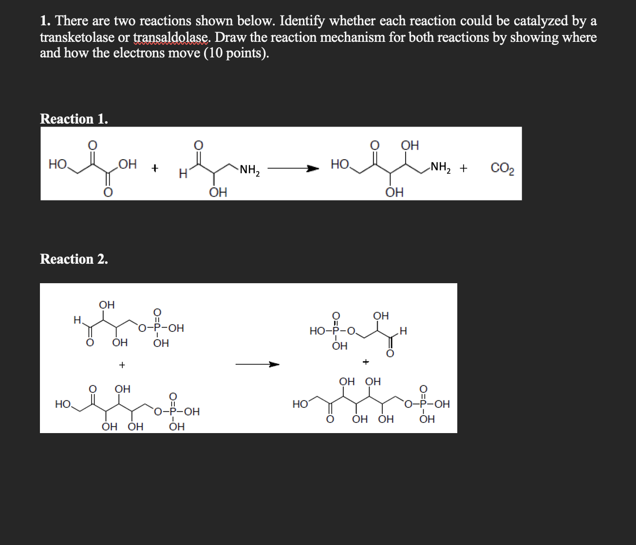 Solved There are two reactions shown below. Identify whether | Chegg.com