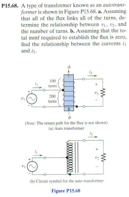 Solved A type of transformer known as an autotransformer is | Chegg.com