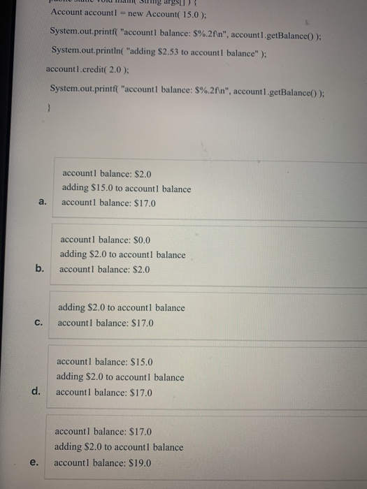 Solved Using the following class definition: public class | Chegg.com