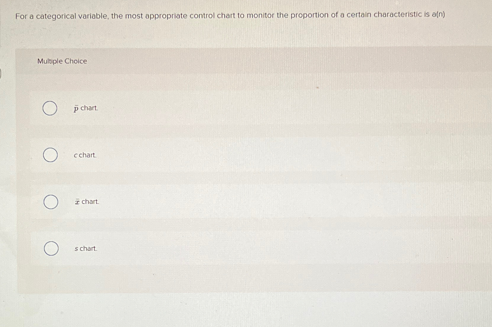 Solved For a categorical variable, the most appropriate | Chegg.com