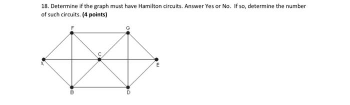18 Determine If The Graph Must Have Hamilton