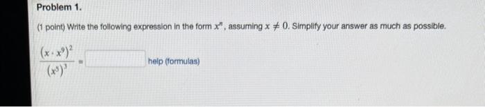 Solved (1 point) Write the following expression in the form | Chegg.com