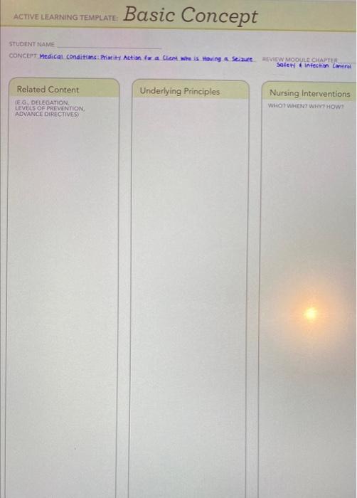 Solved Active Learning Template (Basic Concept). Medical | Chegg.com