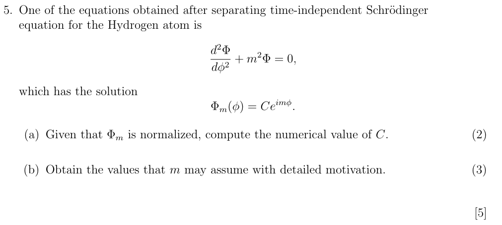 Solved One of the equations obtained after separating | Chegg.com