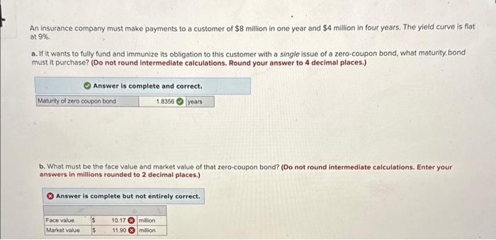Solved An insurance company must make payments to a customer | Chegg.com