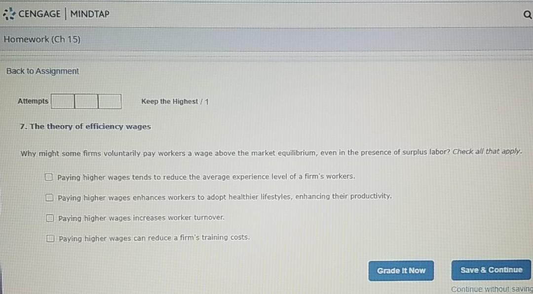 Solved CENGAGE | MINDTAP a Homework (Ch 15) Back to | Chegg.com