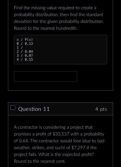 Solved Find the missing value required to create a | Chegg.com