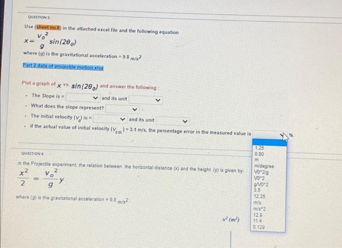 Solved Use (sheet no.6) in the attached excel file and the | Chegg.com