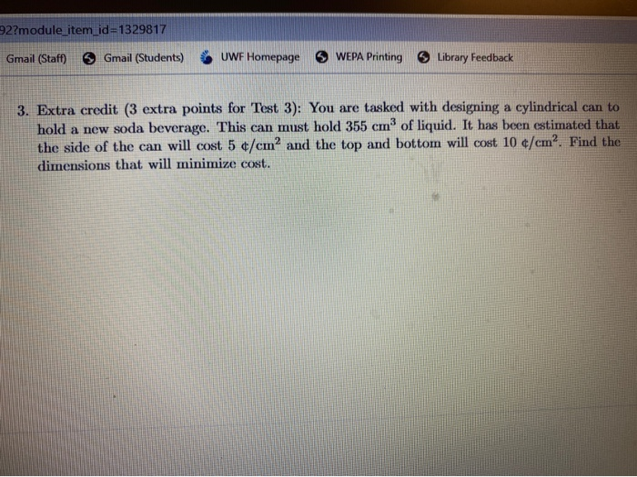 Solved 92?module_item_id=1329817 Gmail (Staff) Gmail | Chegg.com