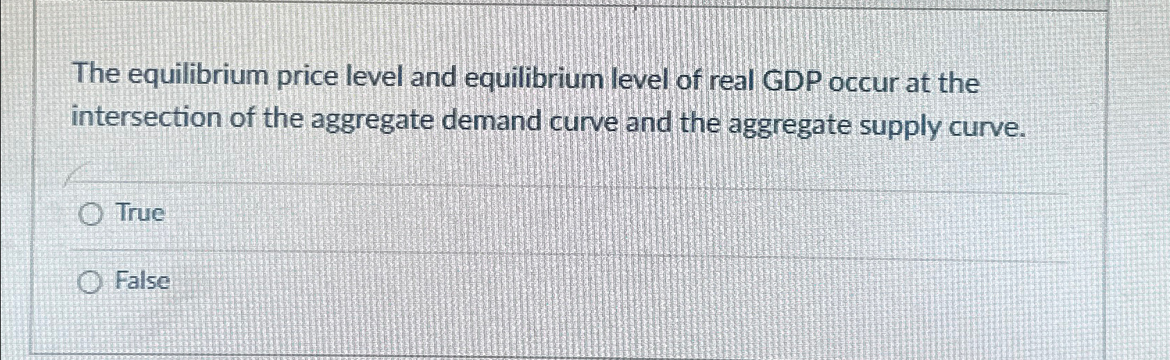 Solved The equilibrium price level and equilibrium level of | Chegg.com
