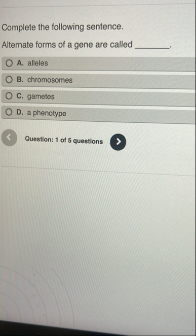 Solved Complete the following sentence.Alternate forms of a | Chegg.com