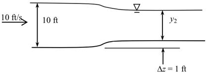 Solved Water is flowing at a depth of 10 ft with a velocity | Chegg.com