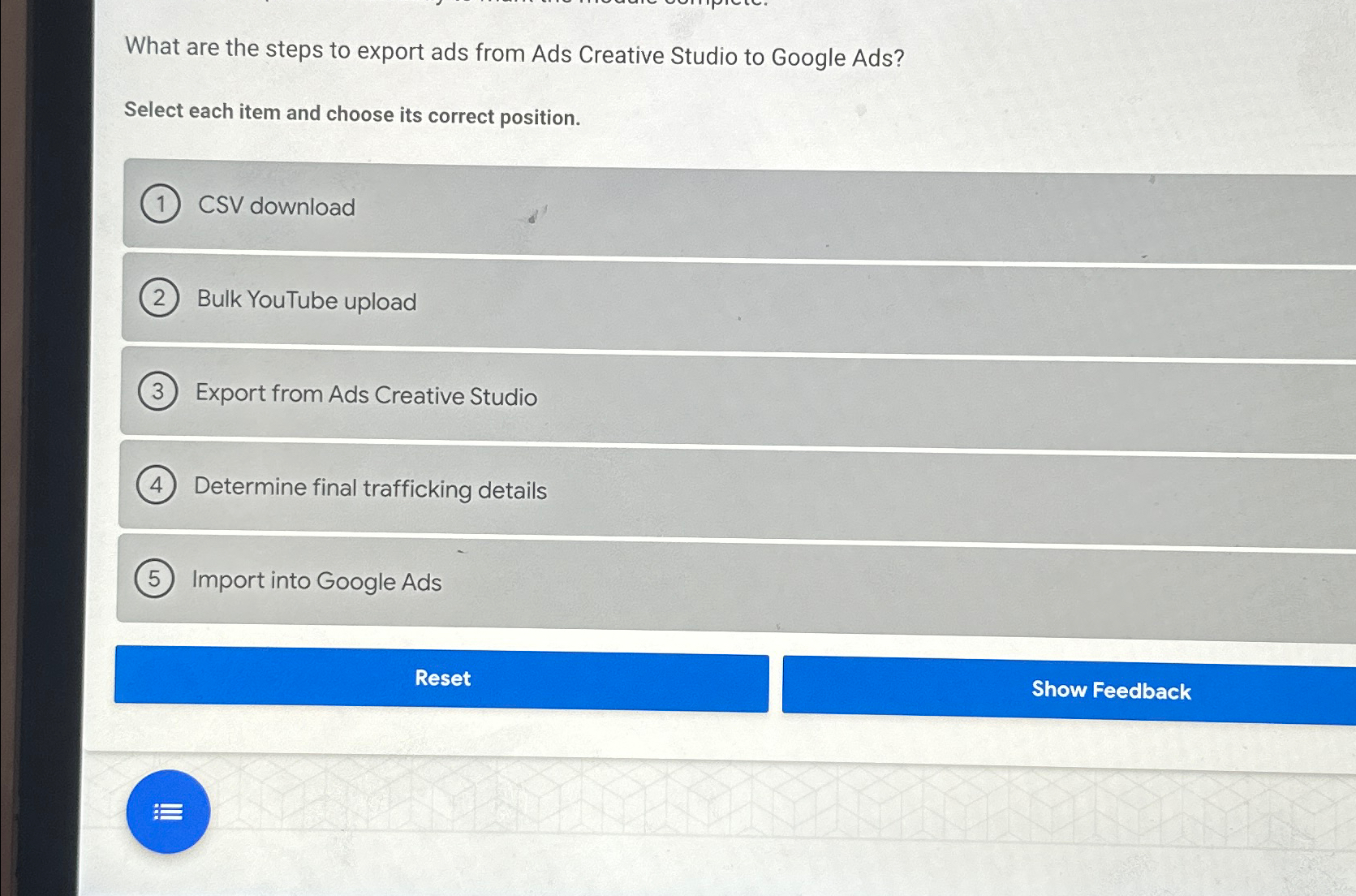 Solved What are the steps to export ads from Ads Creative | Chegg.com