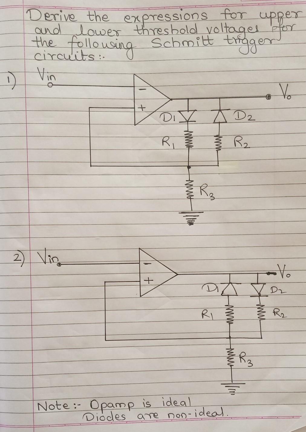 Solved Derive the expressions for upper and lower threshold | Chegg.com
