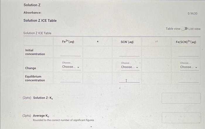 Part 2 solutions Use the ICE tables below to | Chegg.com