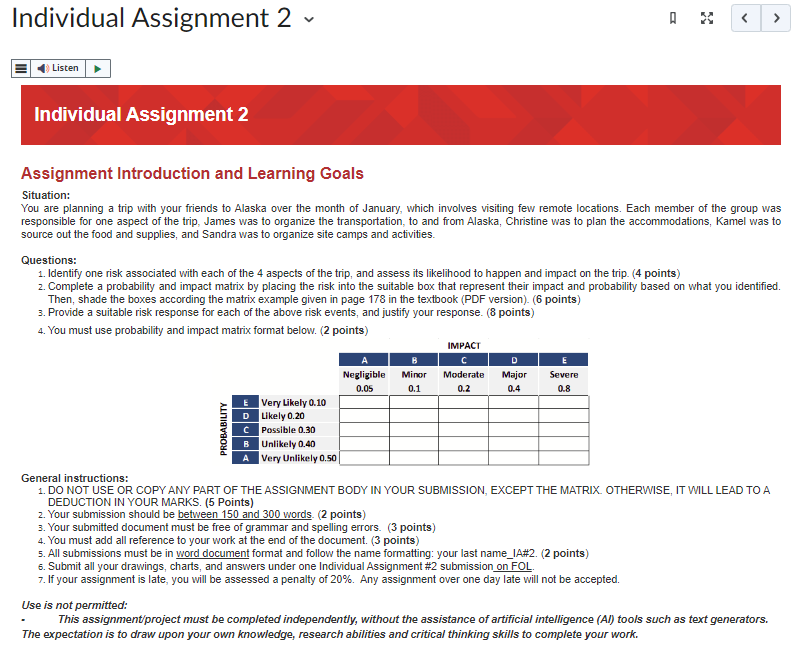 Solved Assignment Introduction and Learning | Chegg.com