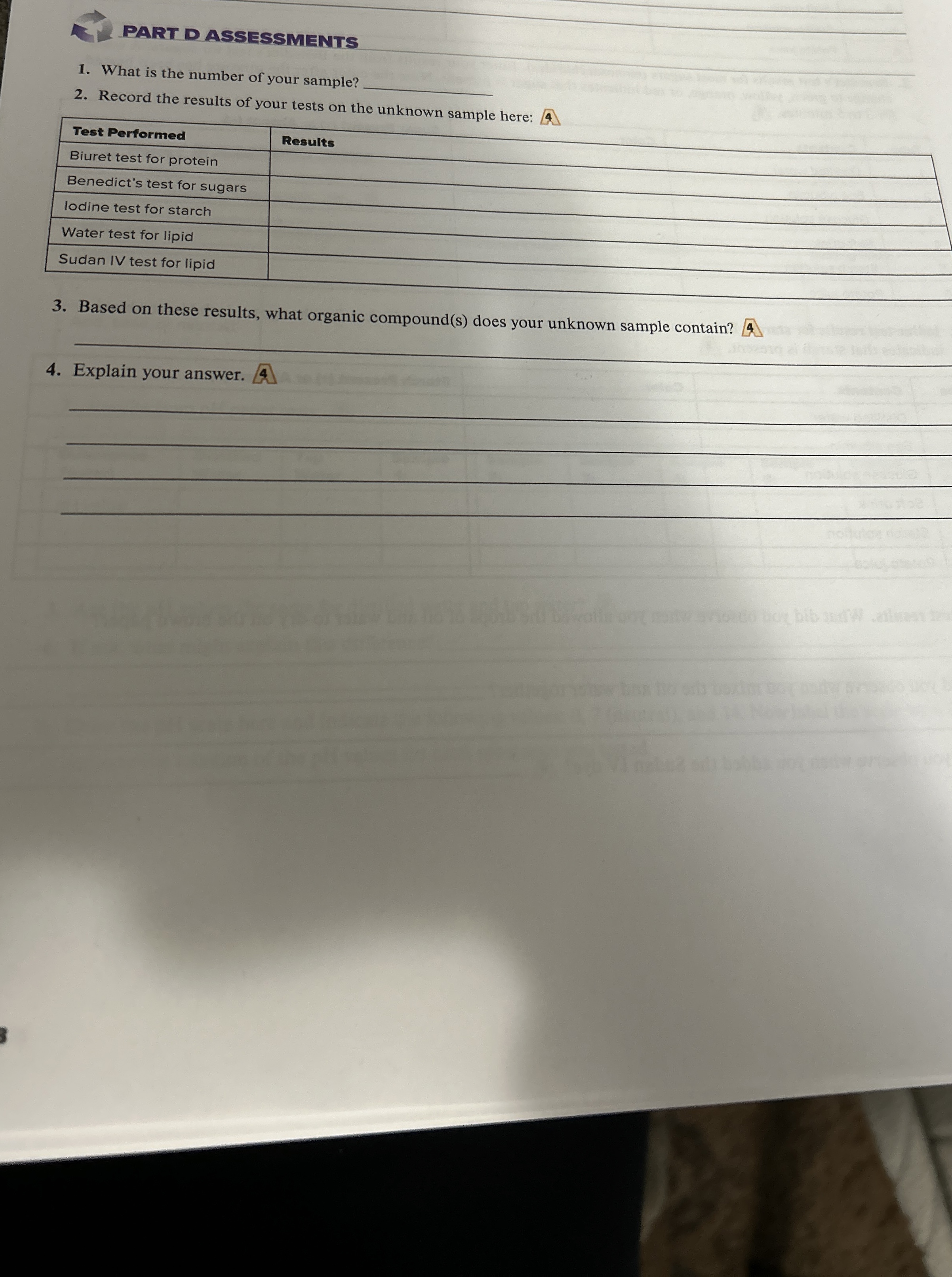 Solved PART D ASSESSMENTSWhat is the number of your sample? | Chegg.com