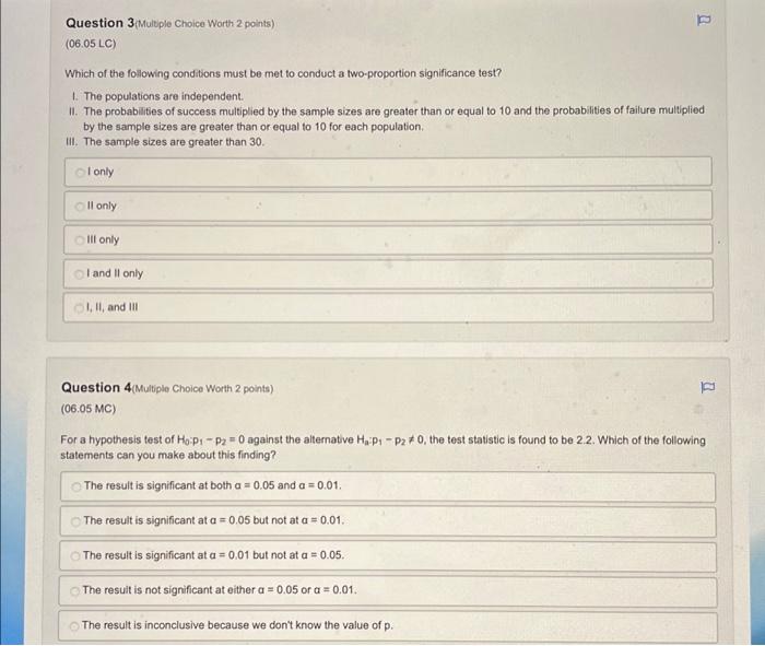 Solved Question 3 Multiple Choice Worth 2 points) (06.05 LC) | Chegg.com