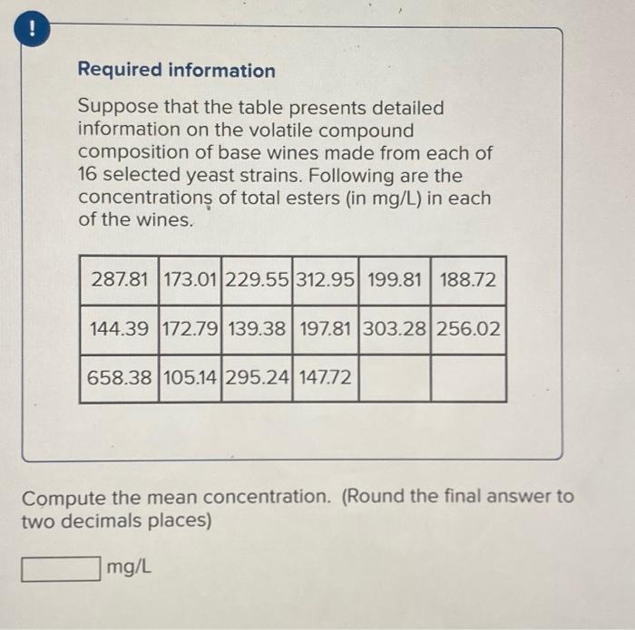 Solved Required information Suppose that the table presents | Chegg.com