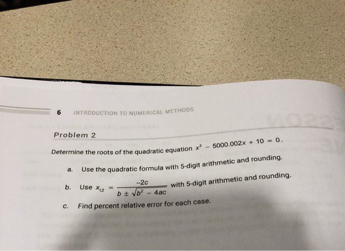 Solved 6 INTRODUCTION TO NUMERICAL METHODS Problem 2 5 | Chegg.com