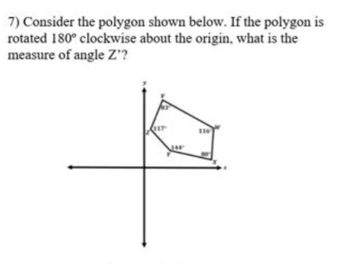 Solved 7) Consider the polygon shown below. If the polygon | Chegg.com