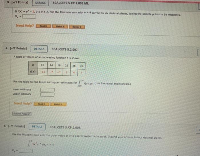 Solved 3. (-/1 Points) DETAILS SCALCET9 5.XP.2.003.MI. If | Chegg.com