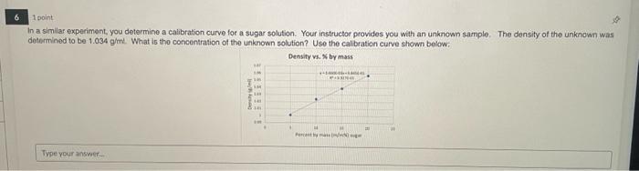 Solved In a similar experiment, you determine a calibration | Chegg.com