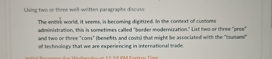 Solved Using two or three well-written paragraphs | Chegg.com