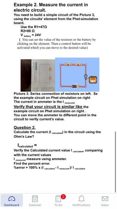 Solved Example 2. Measure the current in electric circuit. | Chegg.com
